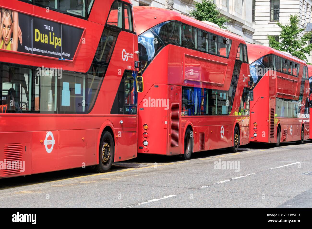 Three double decker buses in hi-res stock photography and images - Alamy