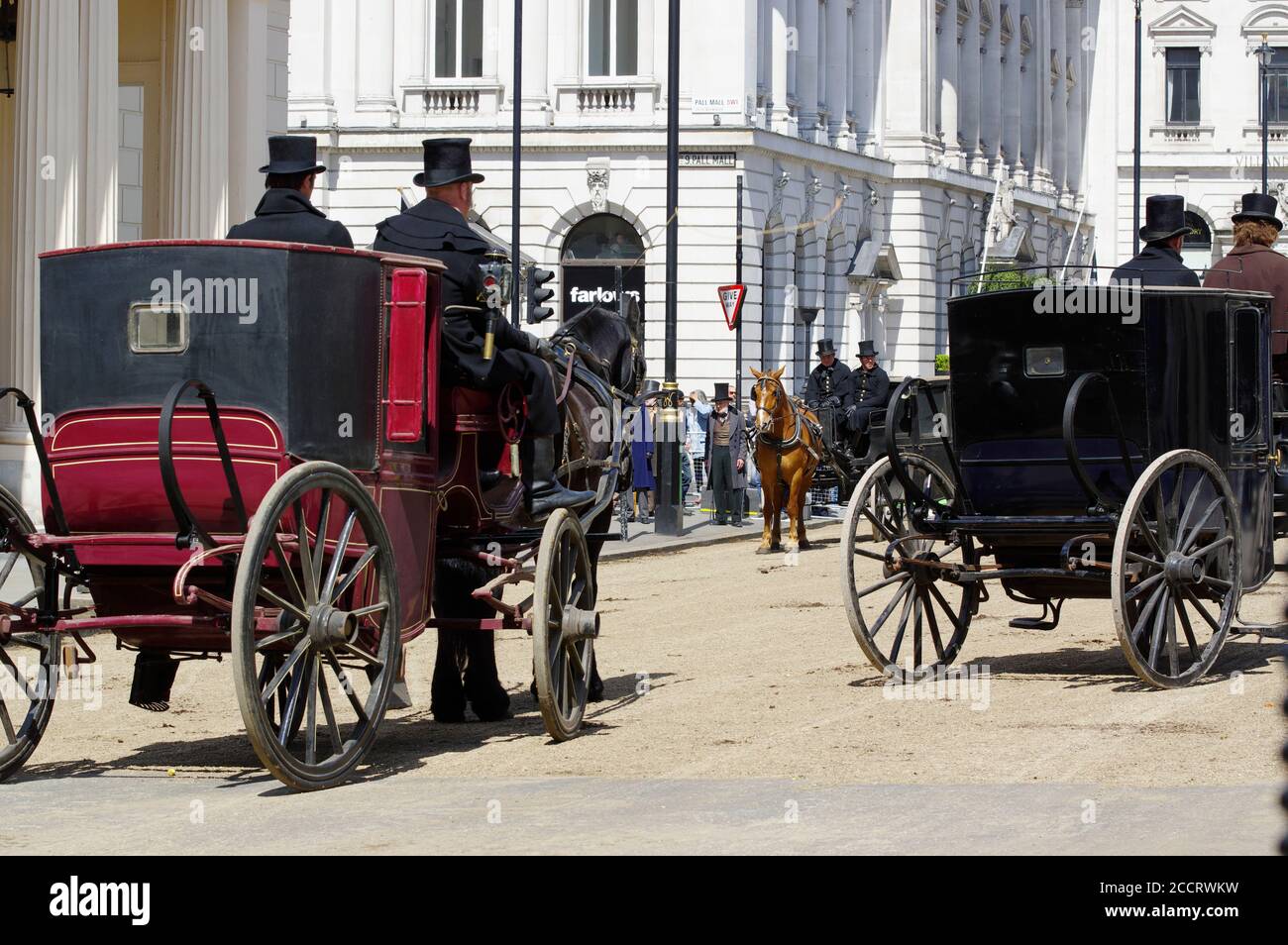 Extras on set of TV Drama Belgravia Stock Photo - Alamy