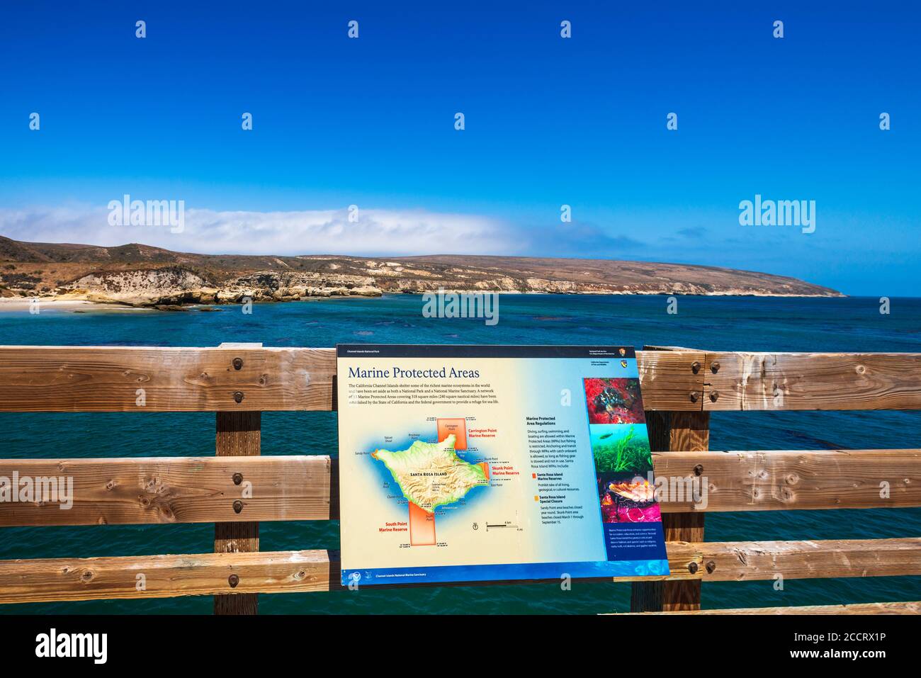 Interpretive sign for the marine protected areas on Santa Rosa Island ... Interpretive sign for the marine protected areas on Santa Rosa Island ...