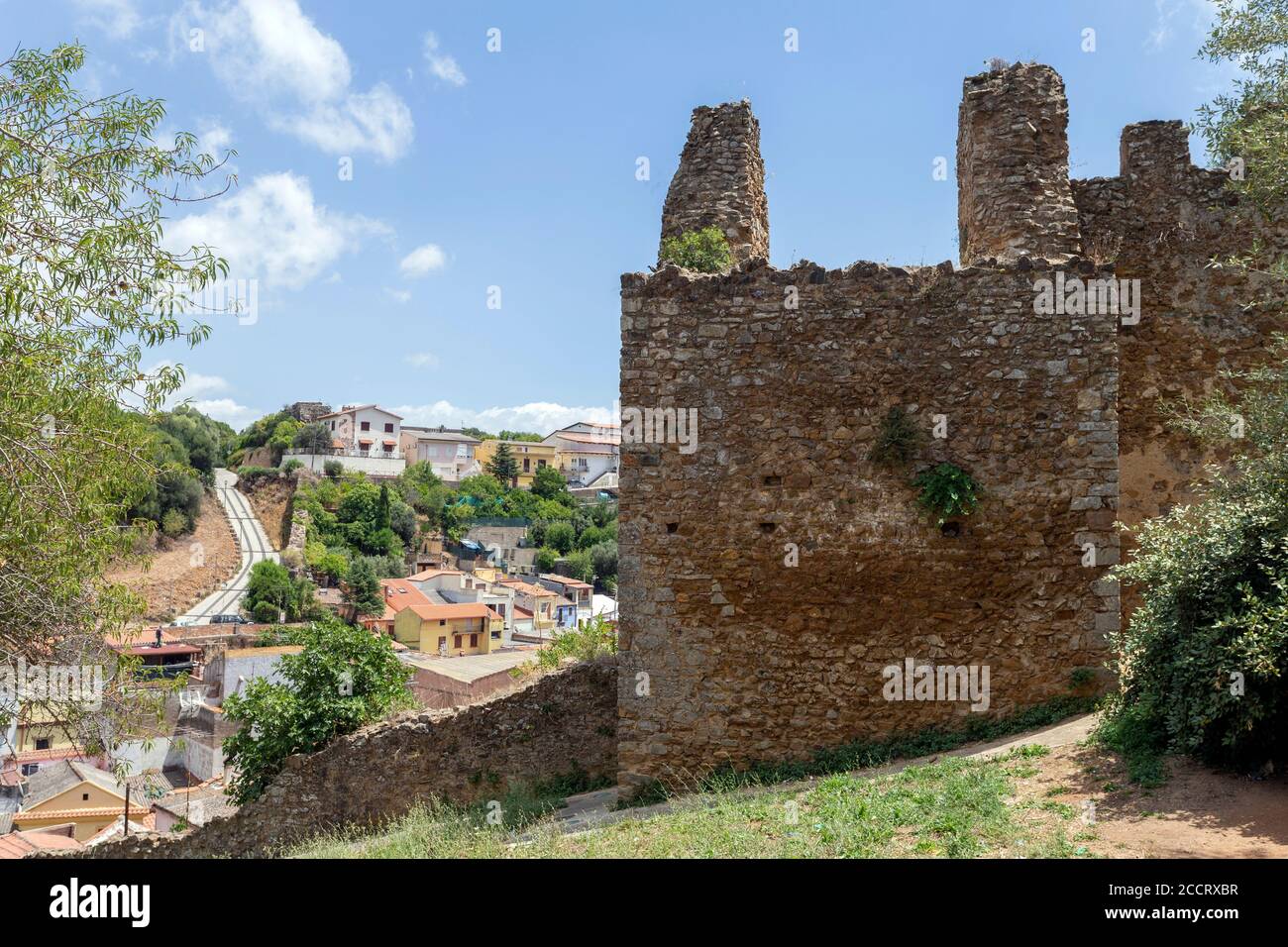 Pisan city walls in Iglesias, Sardinia Stock Photo - Alamy