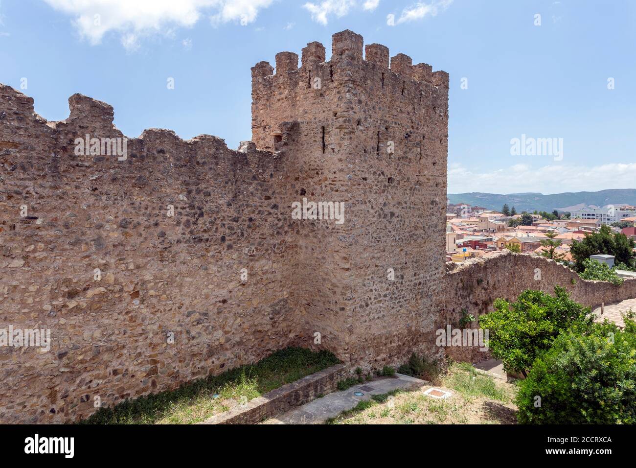 Pisan city walls in Iglesias, Sardinia Stock Photo - Alamy