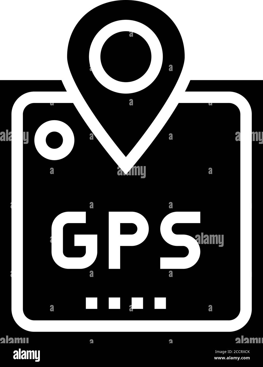 gps device glyph icon vector illustration Stock Vector Image & Art - Alamy