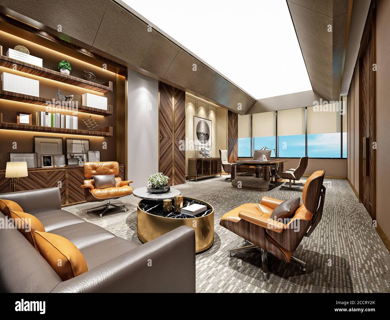 3d render of modern office Stock Photo - Alamy