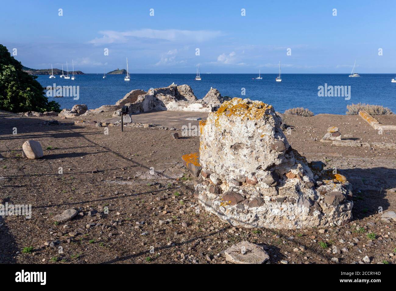 The archaeological site of Nora, Italy Stock Photo - Alamy