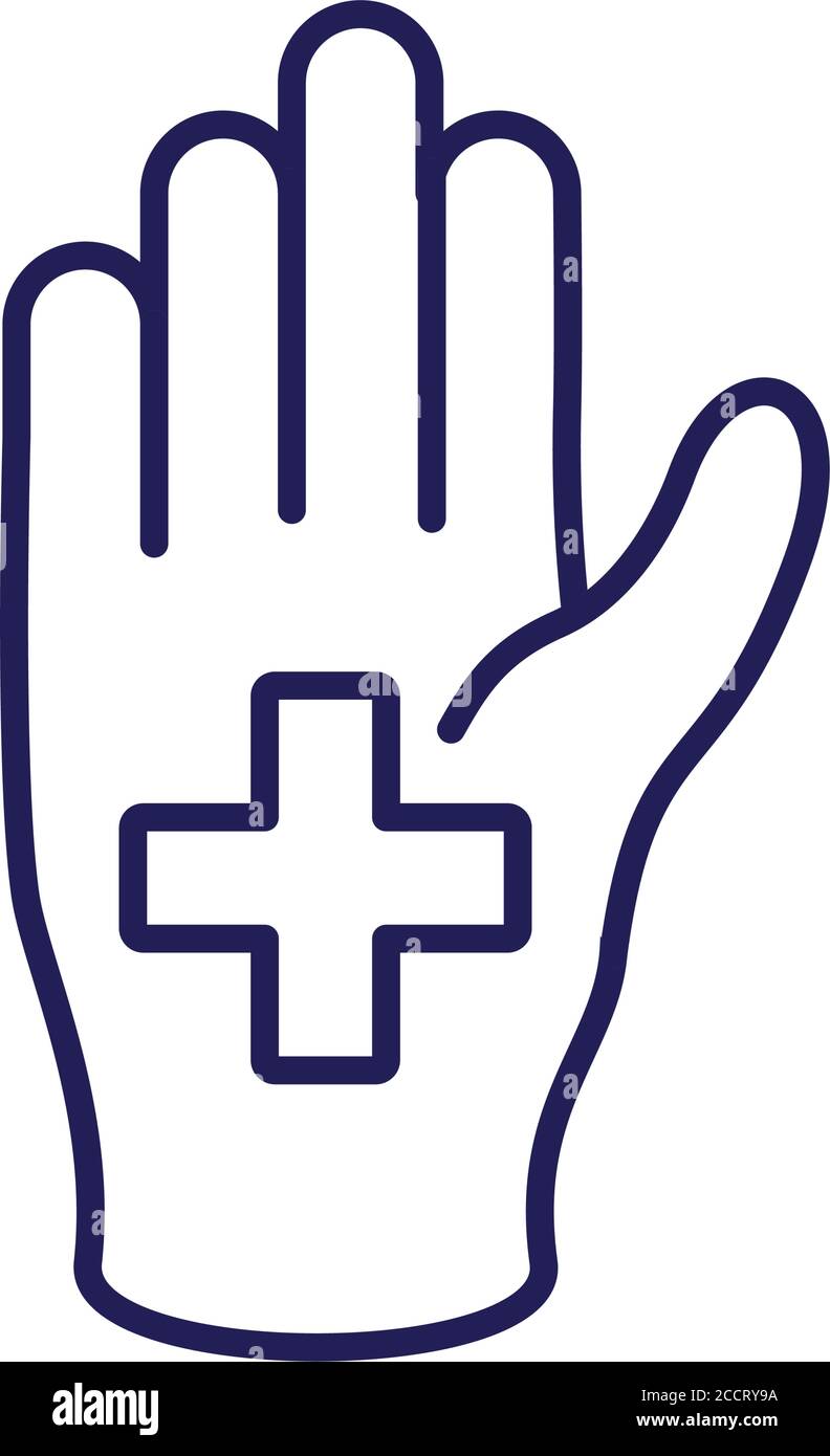 Hand stop medical cross hi-res stock photography and images - Alamy
