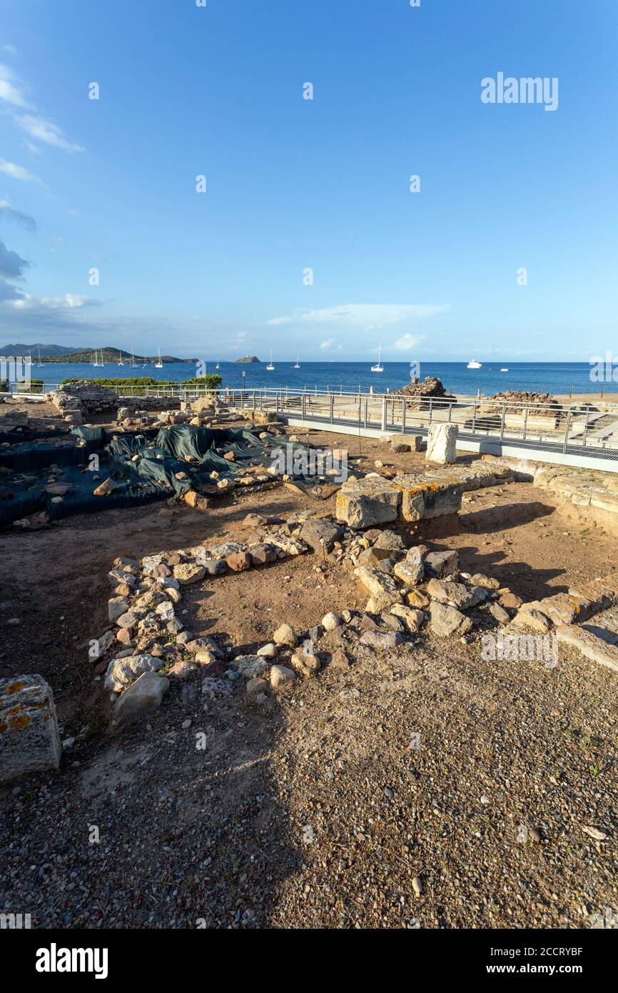 The archaeological site of Nora, Italy Stock Photo - Alamy