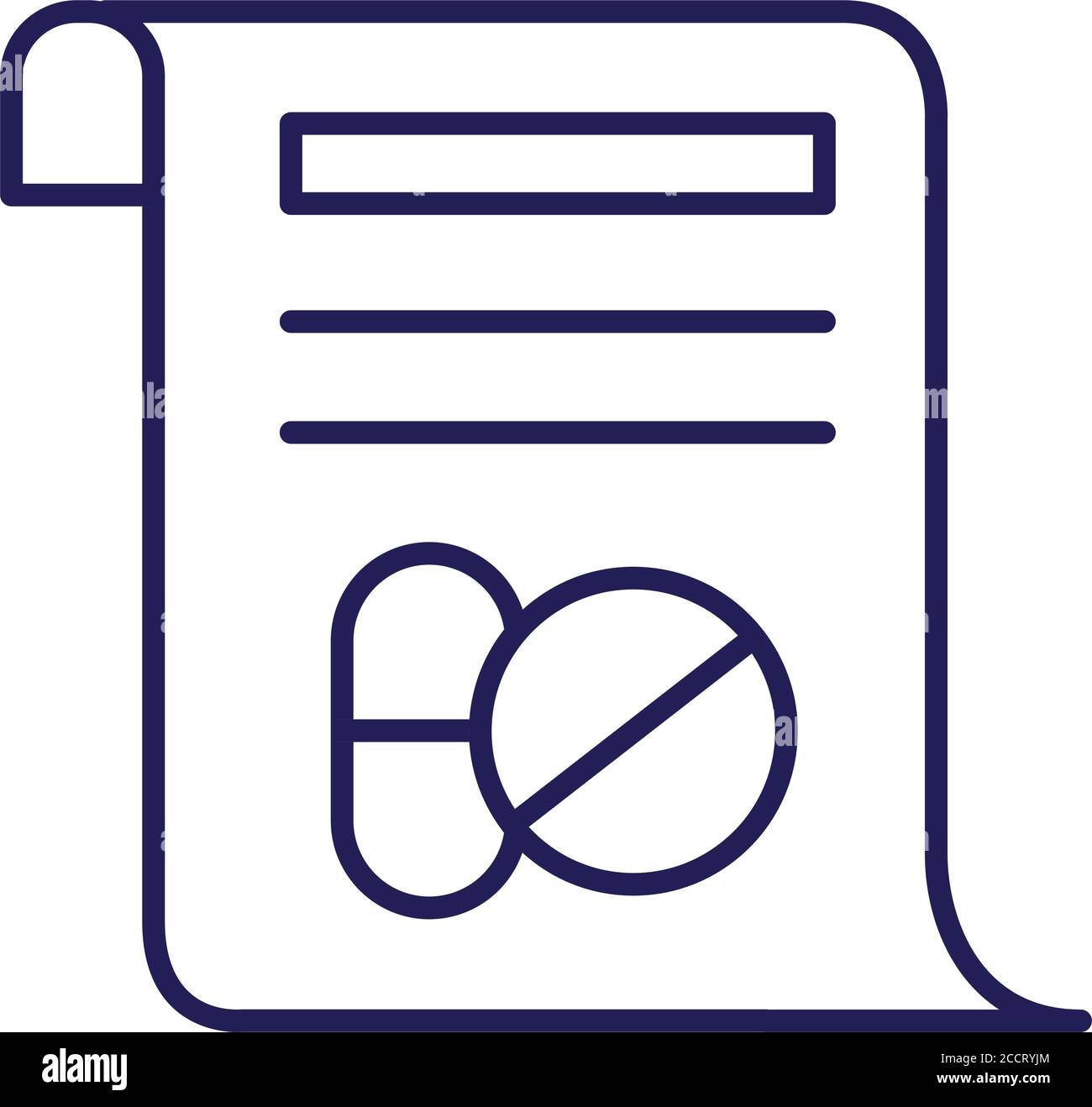 document with medicine capsules and pills drugs line style vector ...