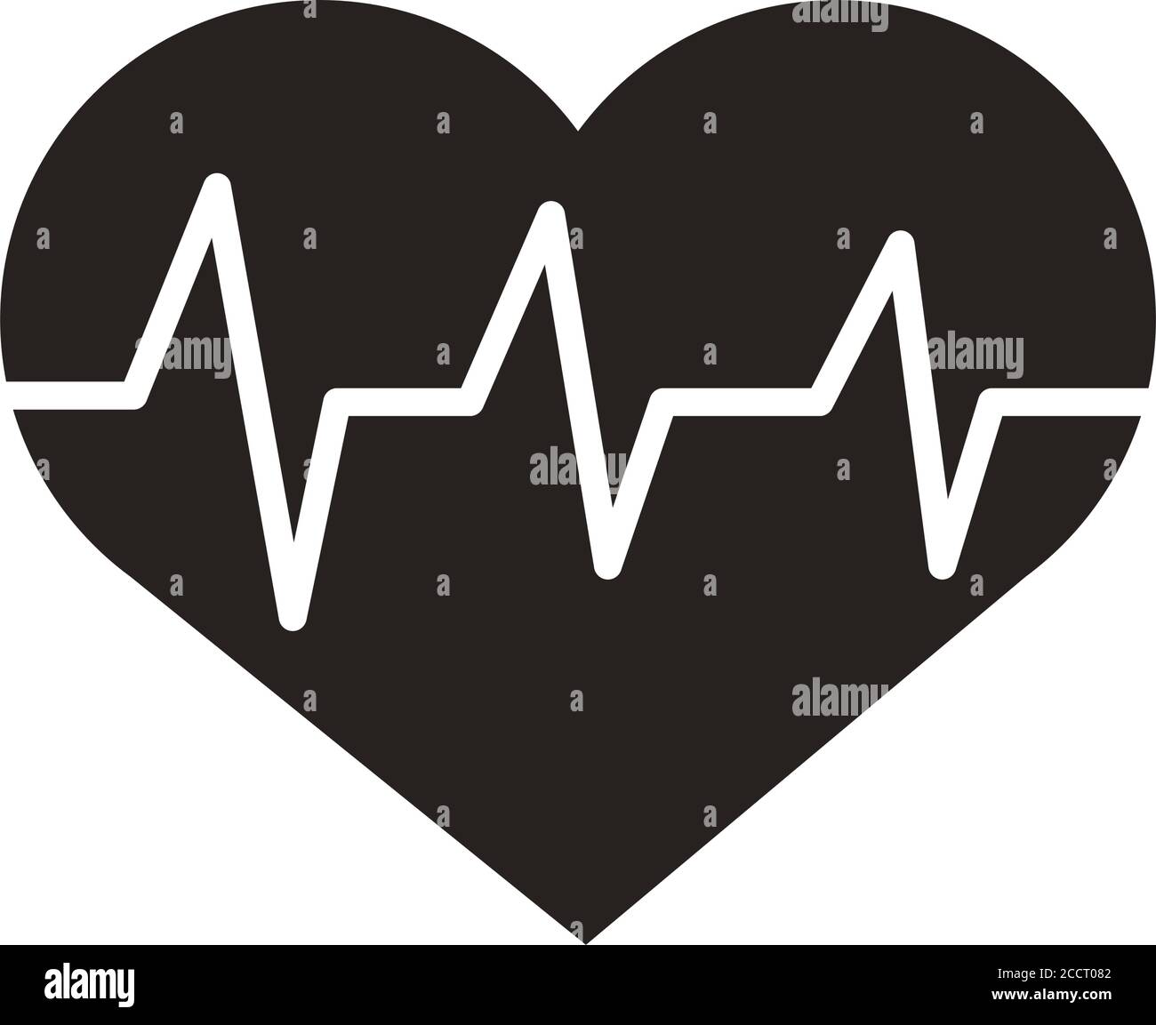 medical heart cardiology pulse silhouette icon vector illustration ...