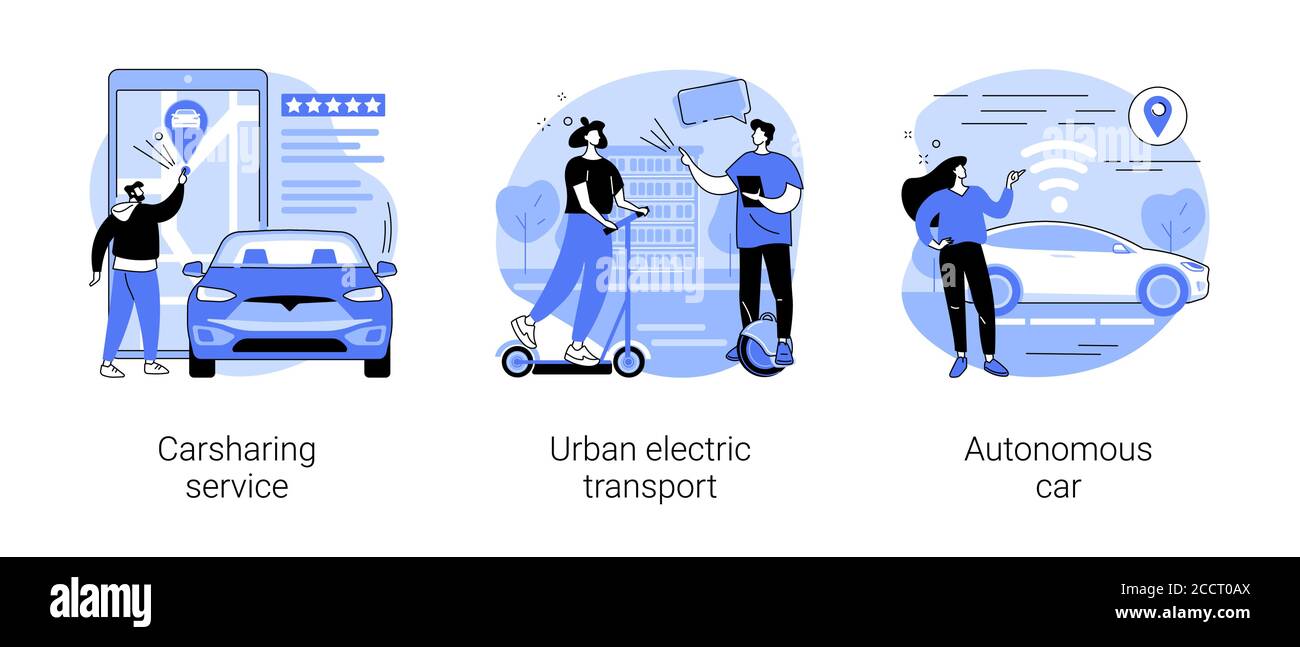 Urban transportation abstract concept vector illustrations Stock Vector ...