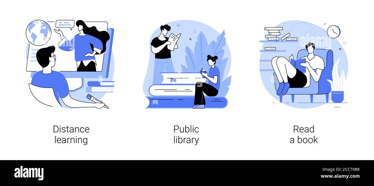 Off campus learning abstract concept vector illustrations Stock Vector ...