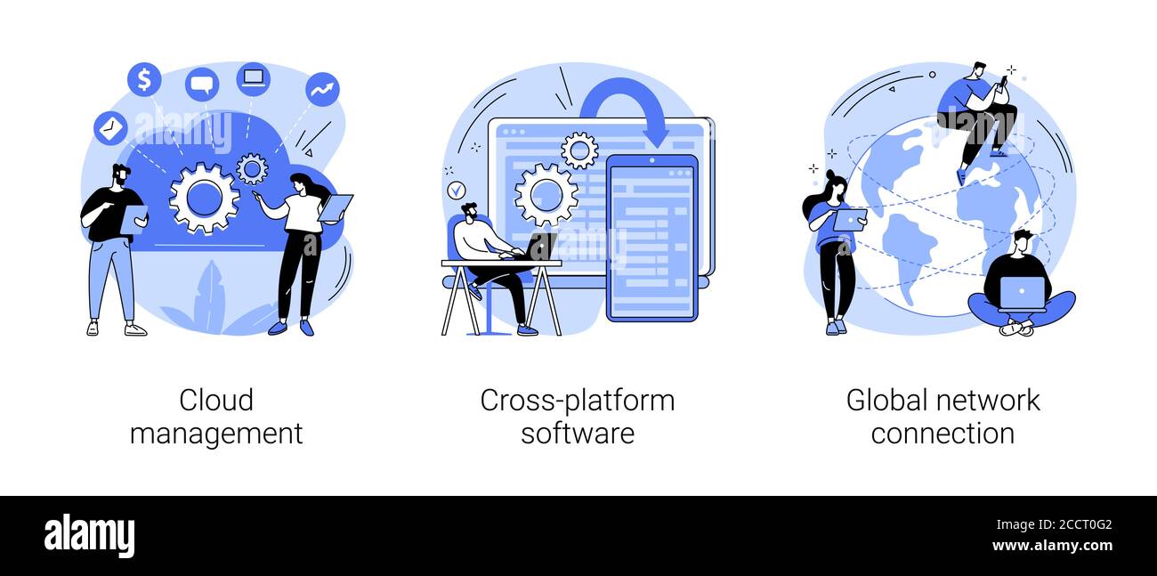 Global communication abstract concept vector illustrations Stock Vector ...