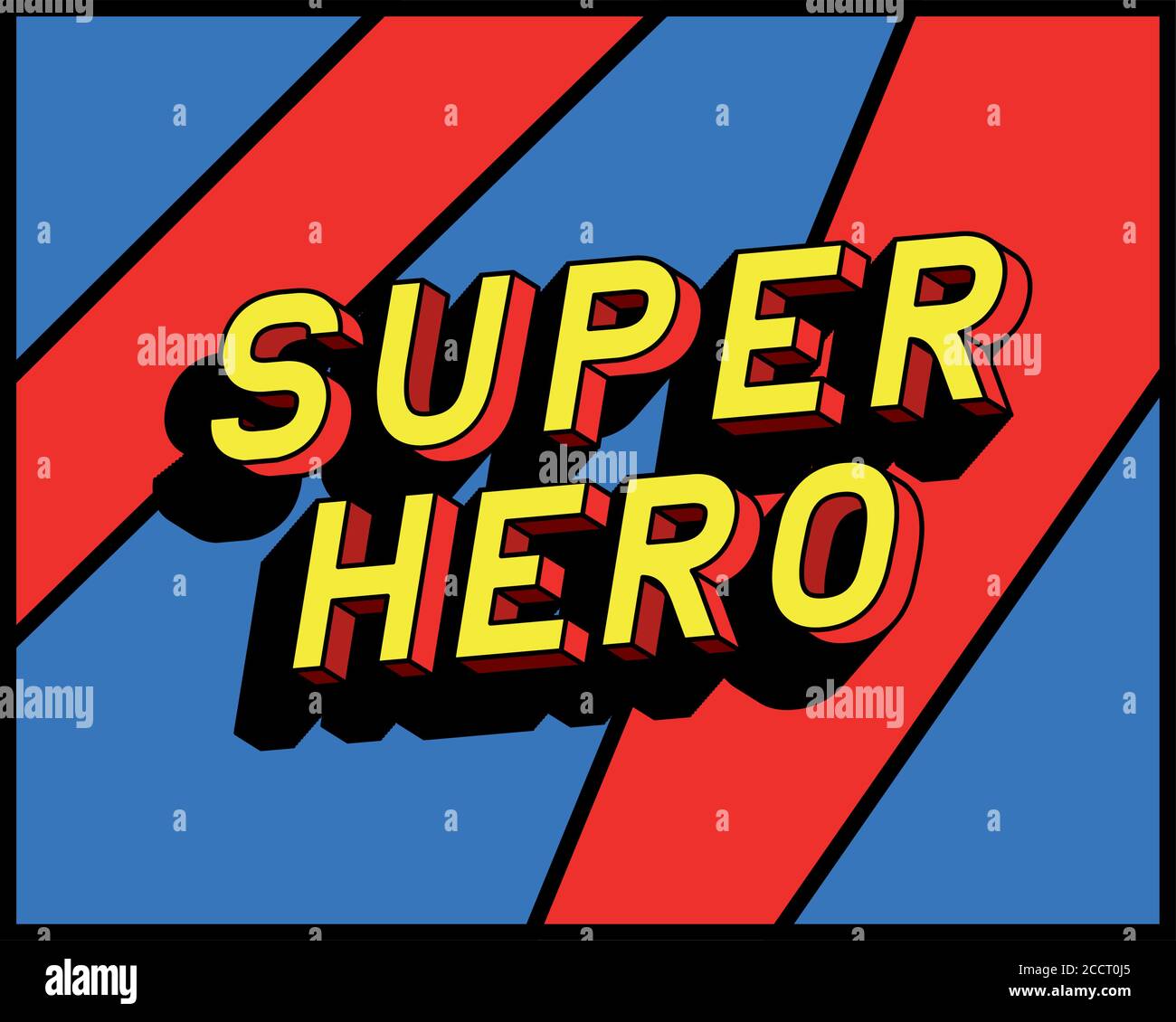 super hero lettering design, typography retro and comic theme Vector ...