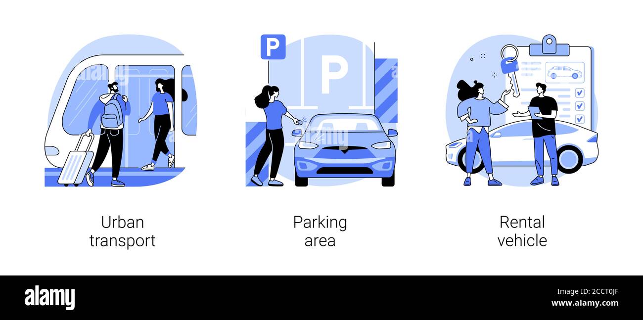 Car traffic abstract concept vector illustrations Stock Vector Image ...