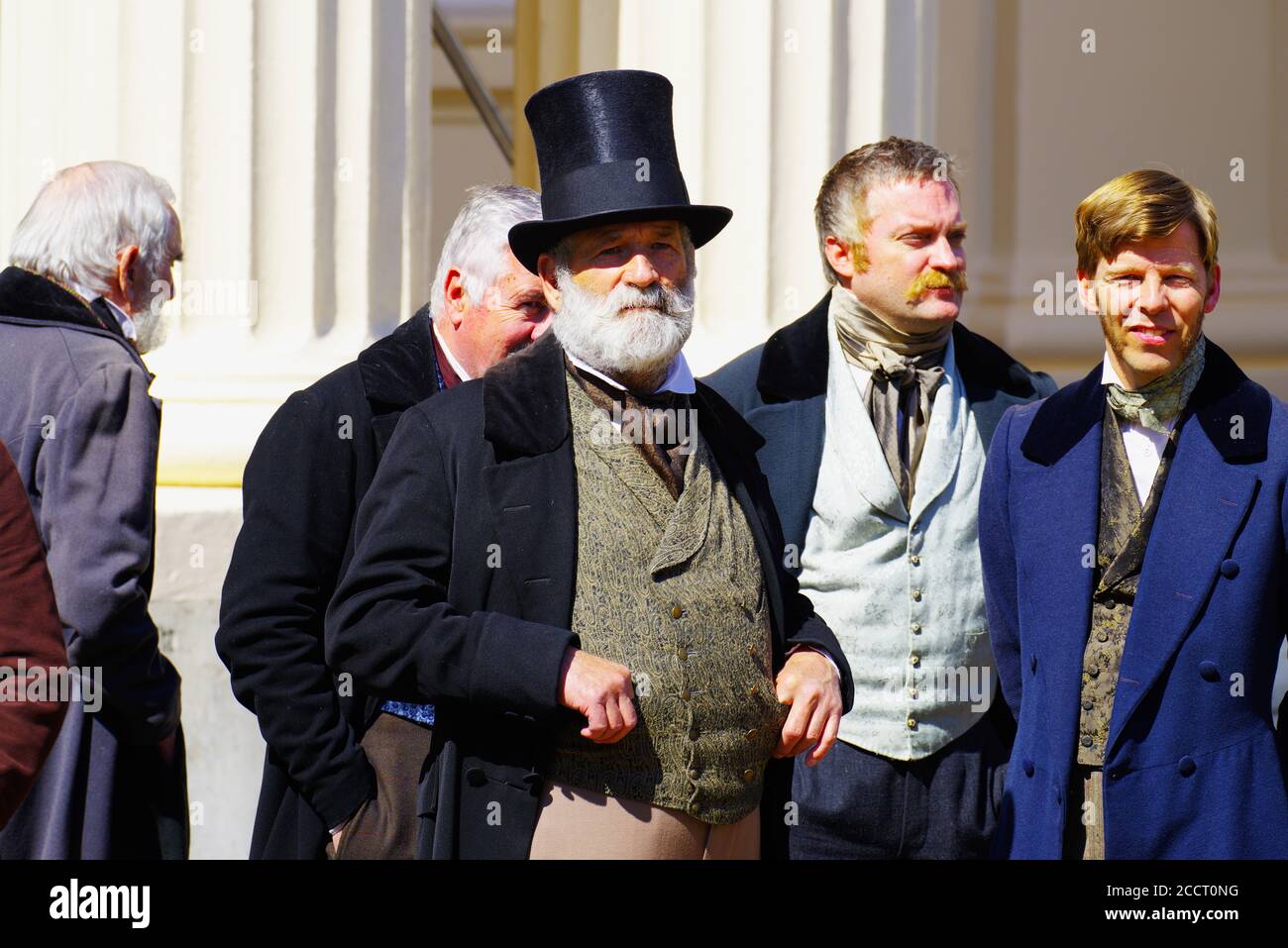 Extras on set of TV Drama Belgravia Stock Photo - Alamy