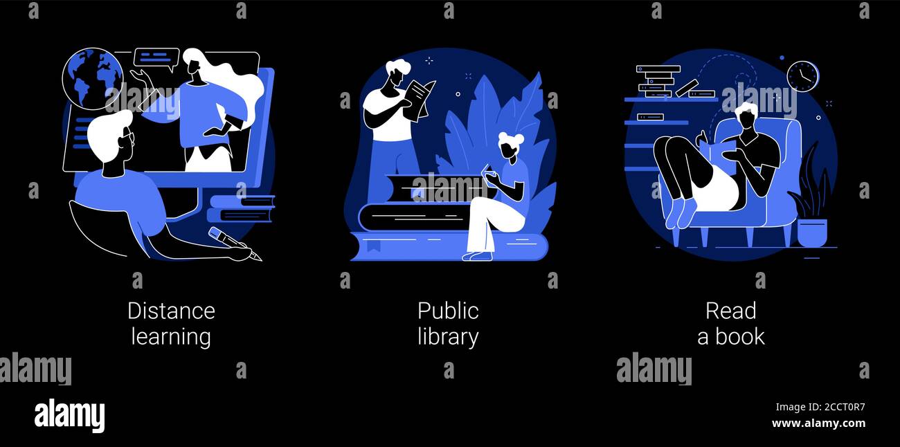 Off campus learning abstract concept vector illustrations Stock Vector ...