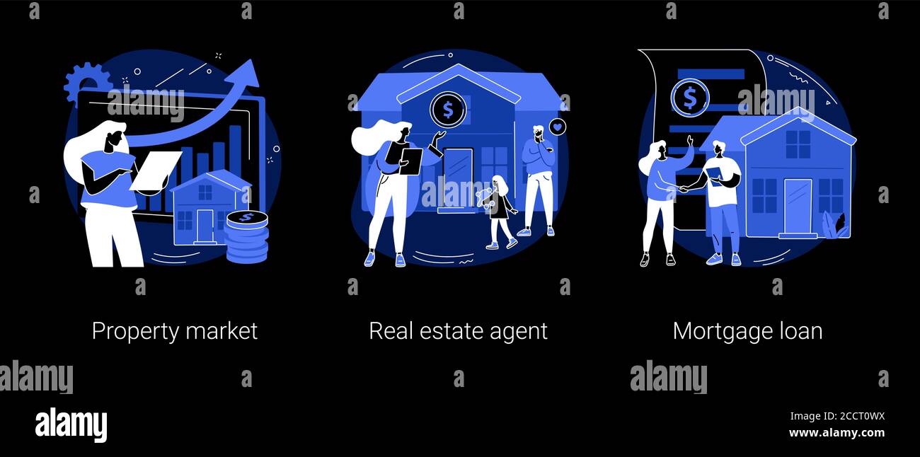 Buying property abstract concept vector illustrations Stock Vector ...