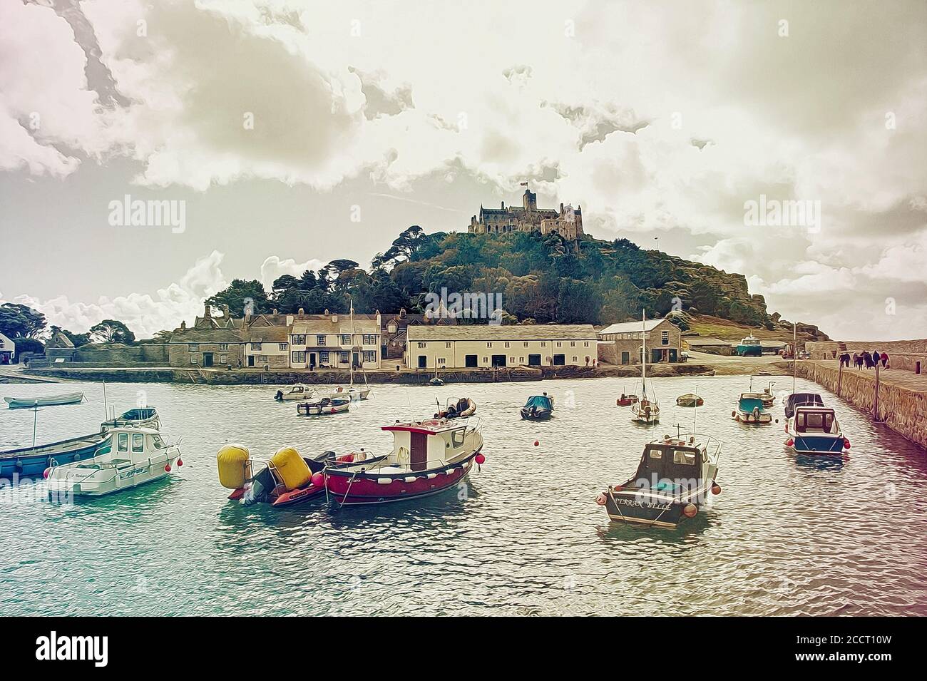 Photo illustration of St Michael’s Mount, Marizion, Cornwall, the ...