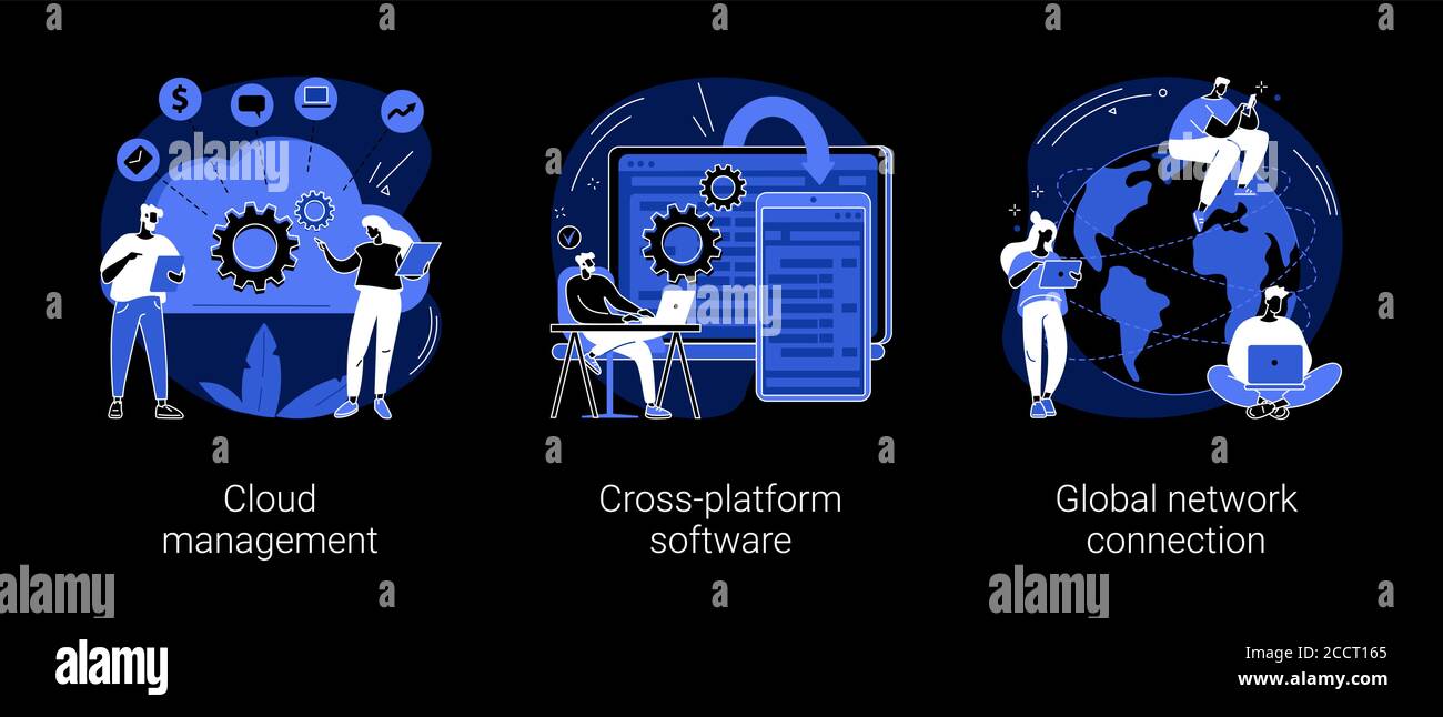 Global communication abstract concept vector illustrations Stock Vector ...