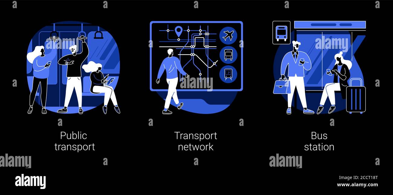 Urban transportation abstract concept vector illustrations Stock Vector ...
