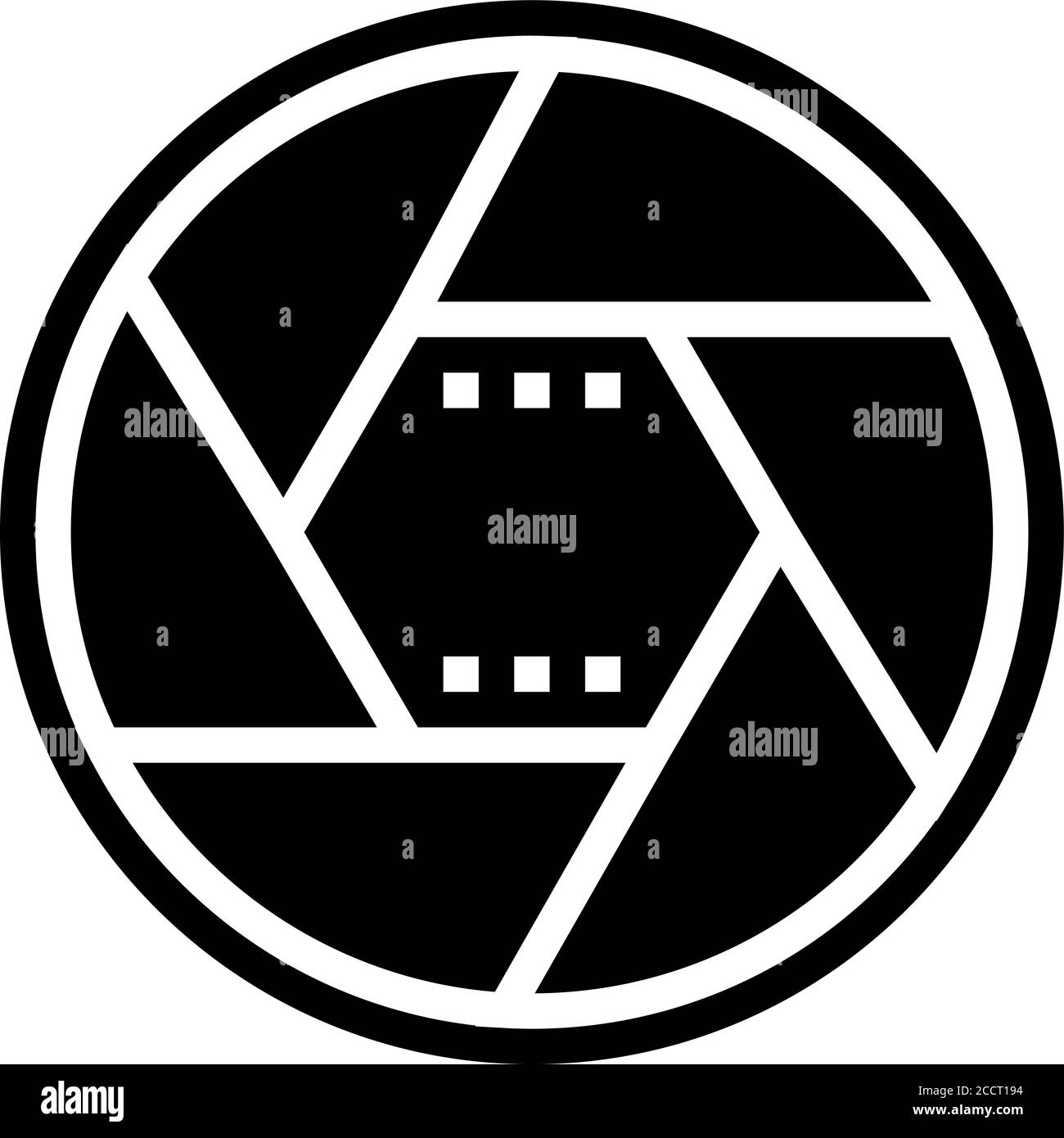 lens shot capture glyph icon vector illustration Stock Vector Image ...