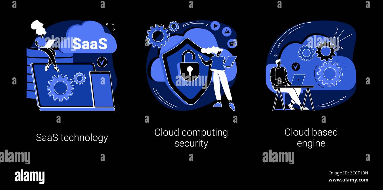 Cloud software abstract concept vector illustrations Stock Vector Image ...