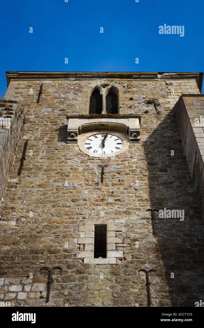 Old stone clock tower hi-res stock photography and images - Alamy