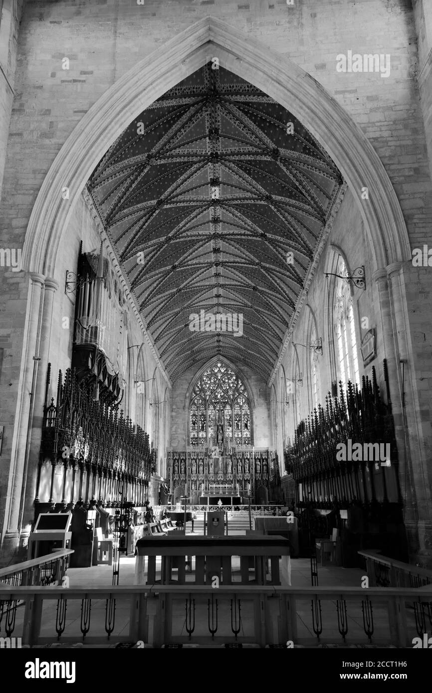 Interior of St Botolphs church (Boston Stump), Boston town ...