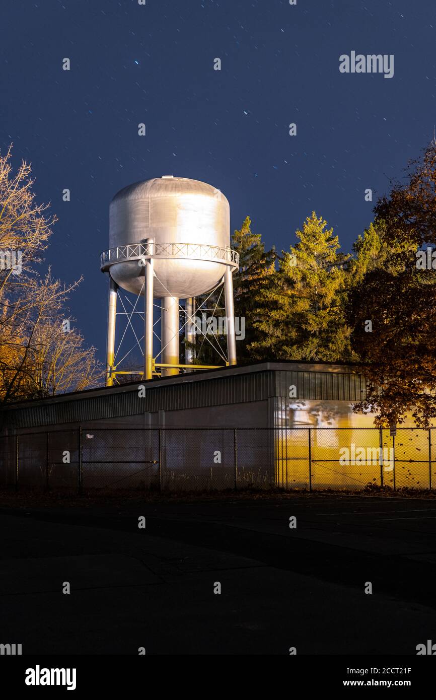 Water Tower at Night, WA Stock Photo - Alamy