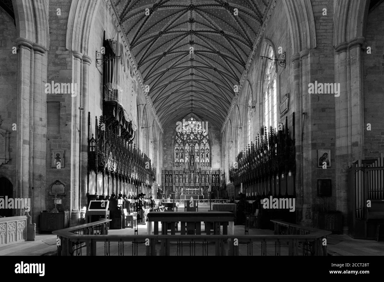 Interior of St Botolphs church (Boston Stump), Boston town ...
