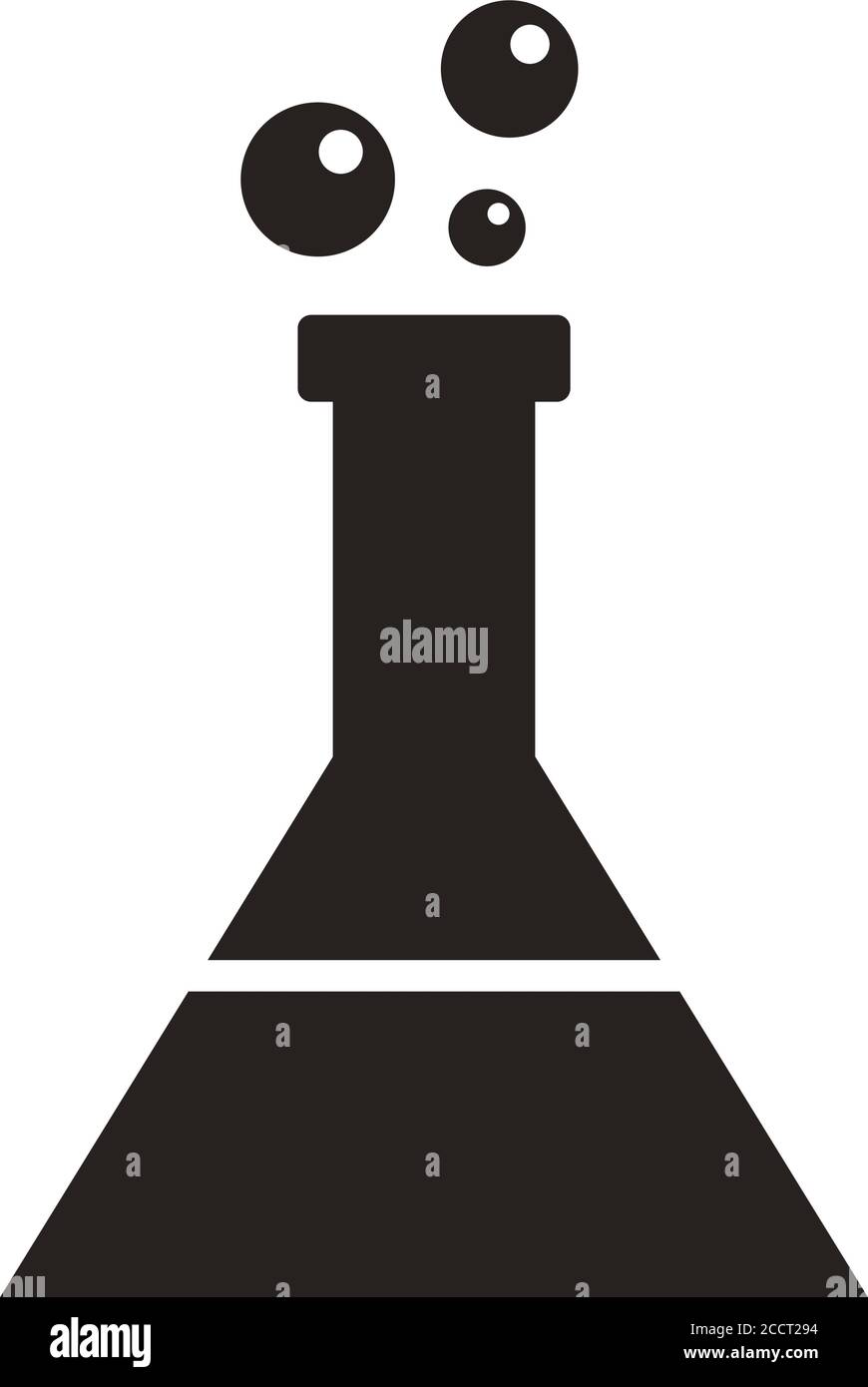 medical tube test flask laboratory silhouette icon vector illustration ...