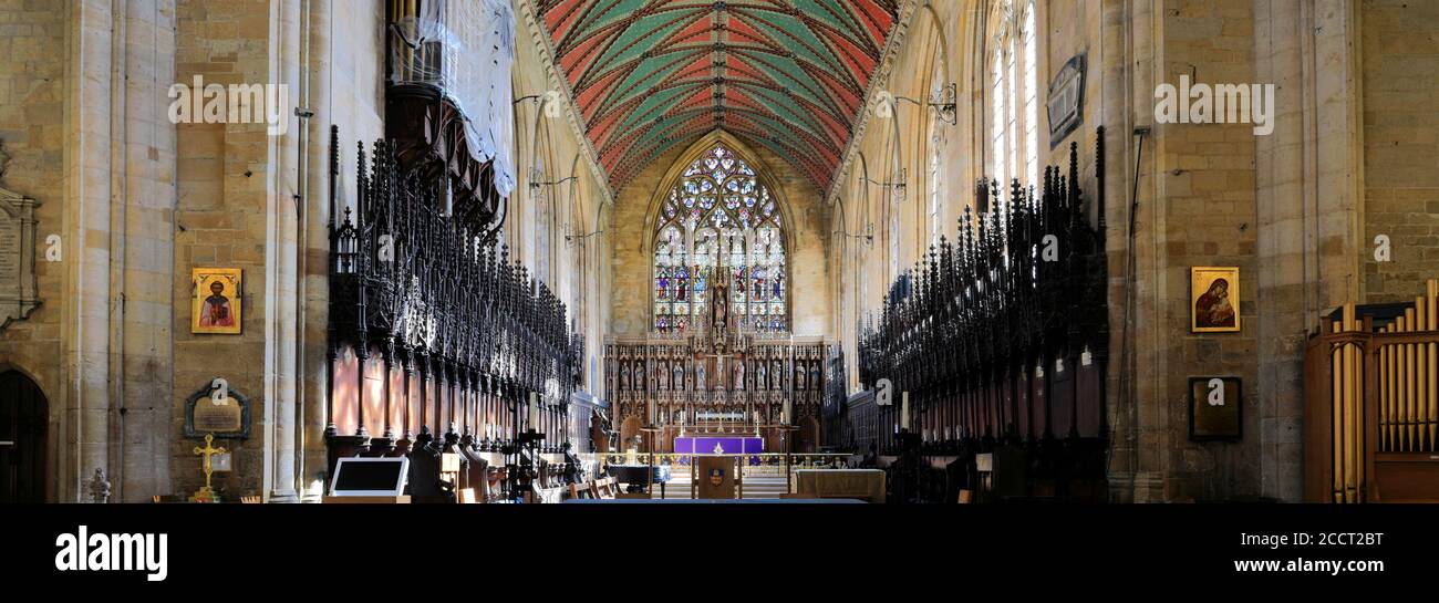 Interior of St Botolphs church (Boston Stump), Boston town ...