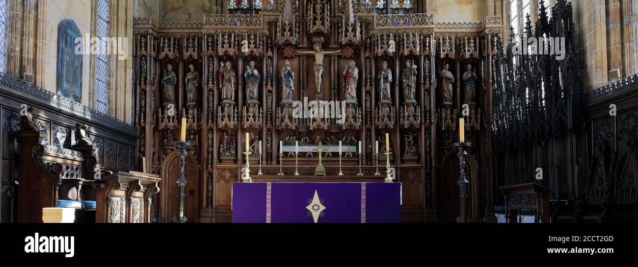 Interior of St Botolphs church (Boston Stump), Boston town ...