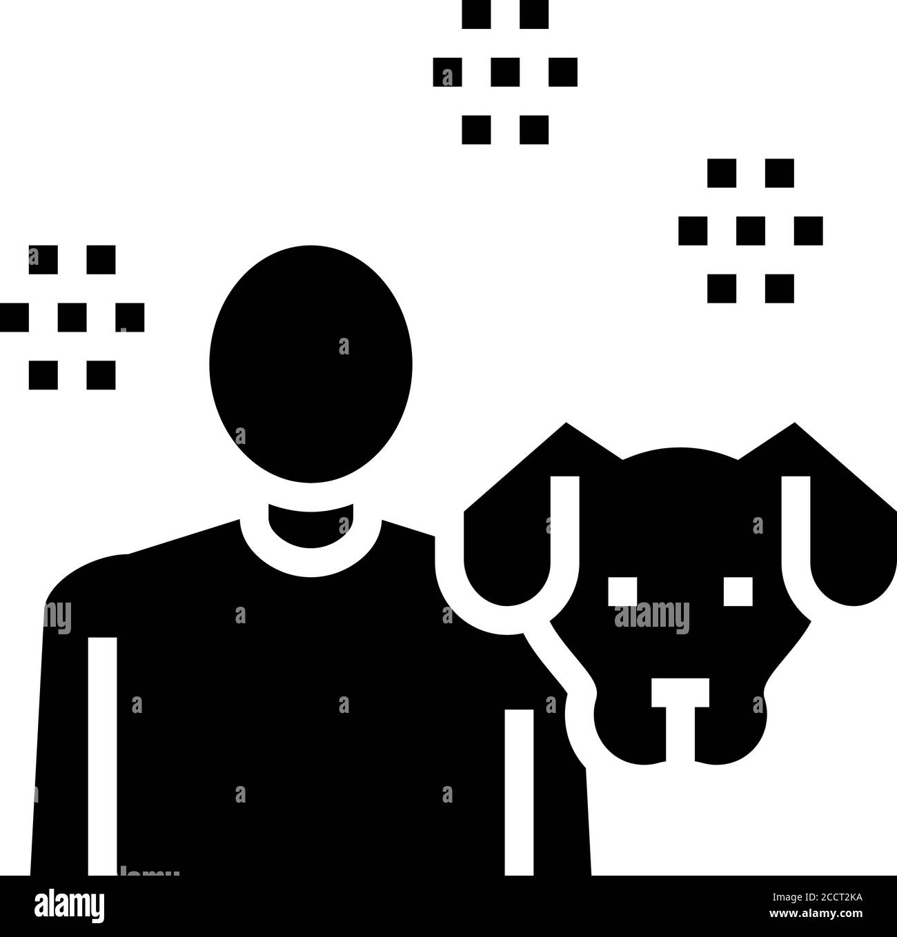 dog owner glyph icon vector illustration Stock Vector Image & Art - Alamy