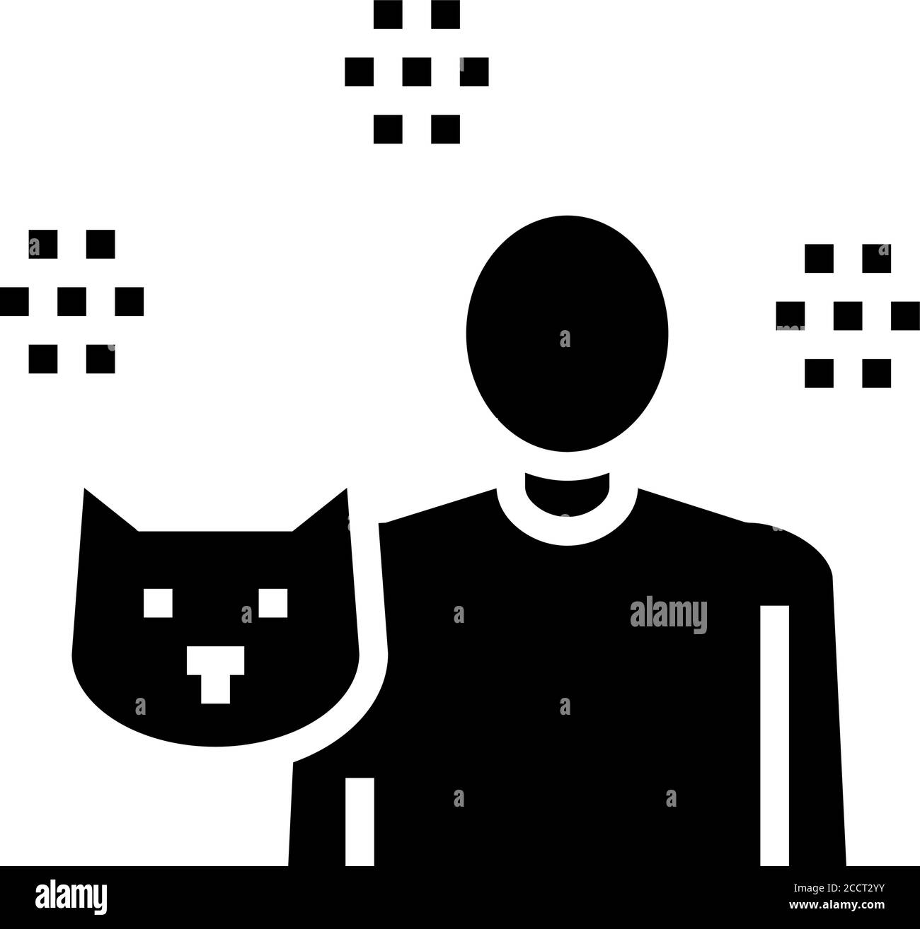 cat owner glyph icon vector illustration Stock Vector Image & Art - Alamy