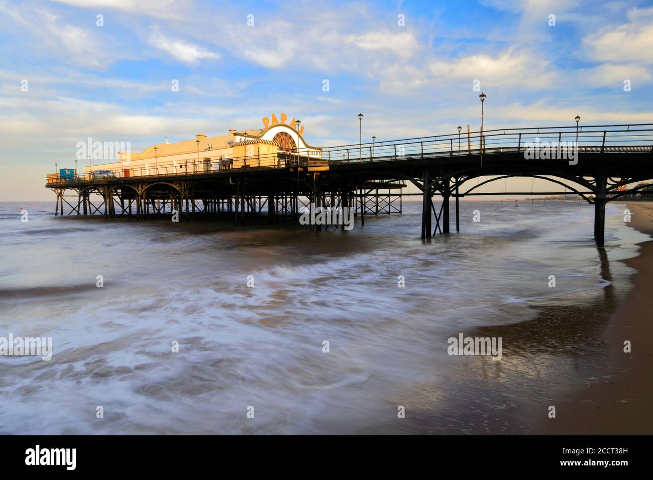 Cleethorpes Pier, Cleethorpes town, North East Lincolnshire; England ...