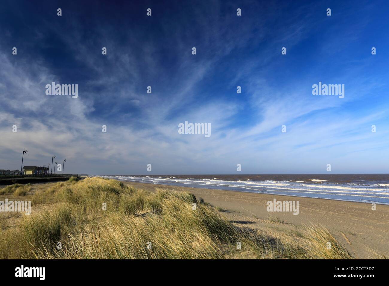 Beach and promenade, Mablethorpe town, East Lindsey, Lincolnshire ...