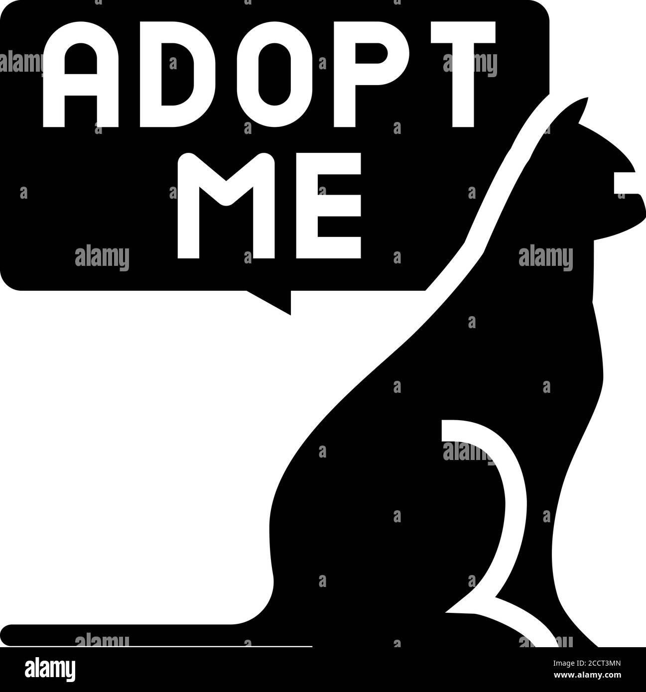 cat talk adopt me glyph icon vector illustration Stock Vector Image ...