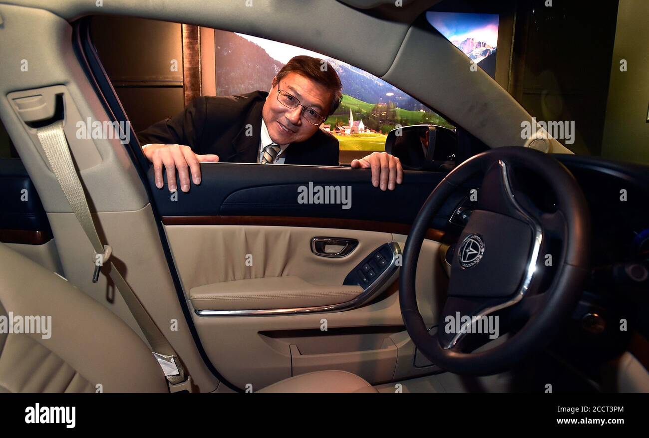 Las Vegas, Nevada, USA. 12th Feb, 2016. Michael Hu, president and CEO ...