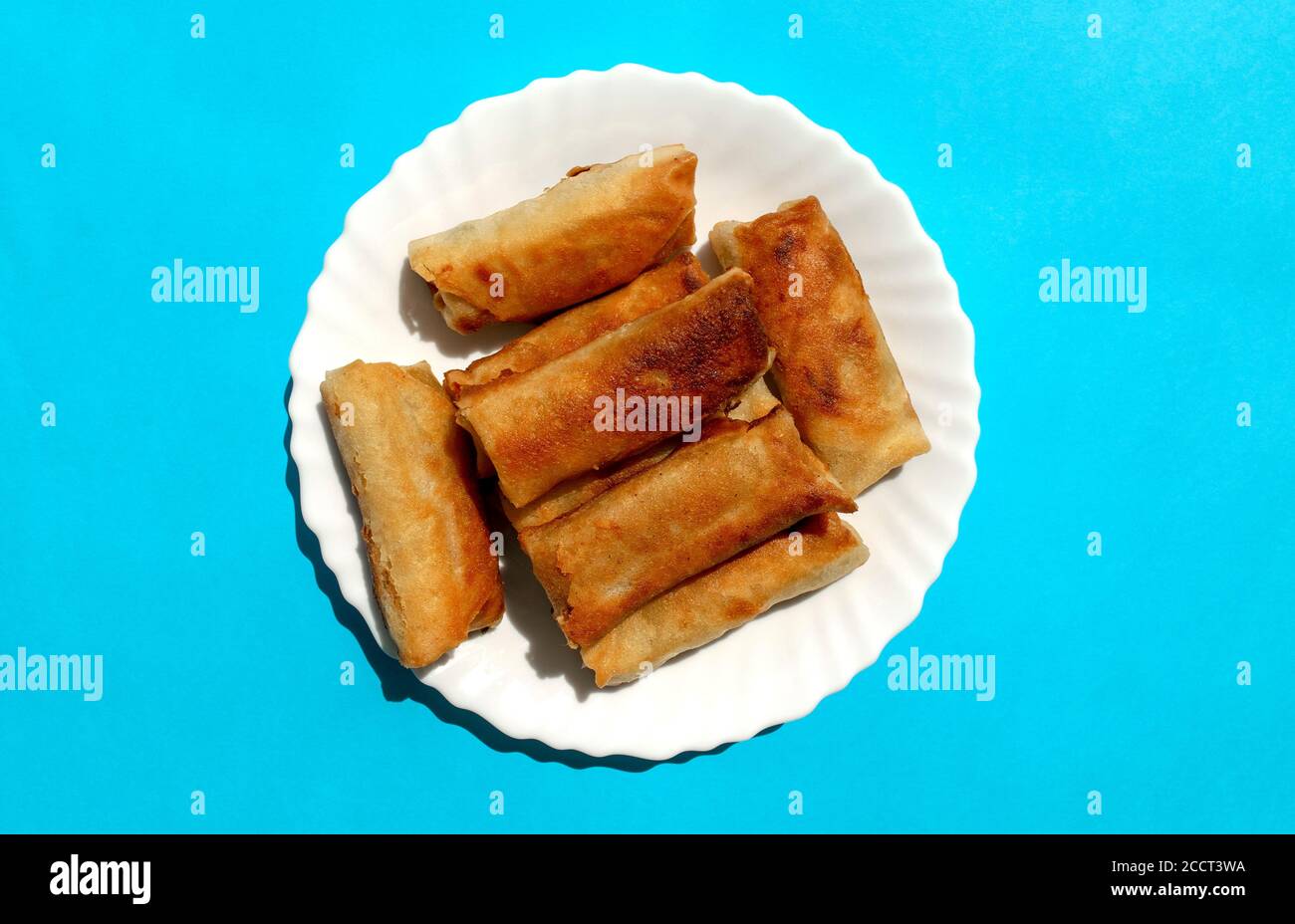 Famous traditional Middle East, Asian cuisine. Vegetable spring rolls ...