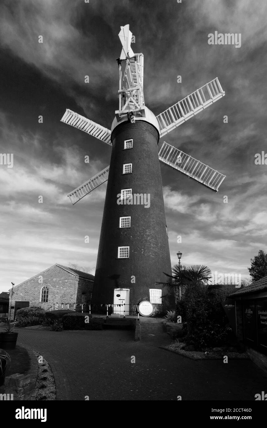 Windmills and sunset Black and White Stock Photos & Images - Alamy