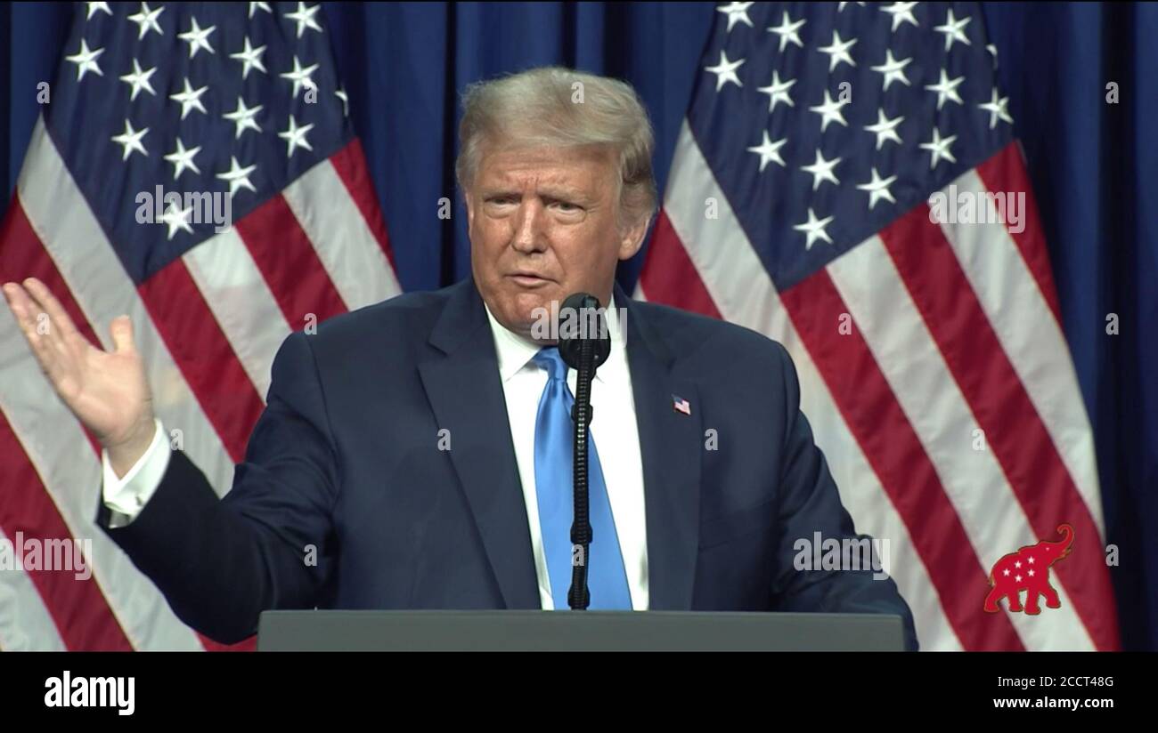 In this image from the Republican National Convention video feed ...