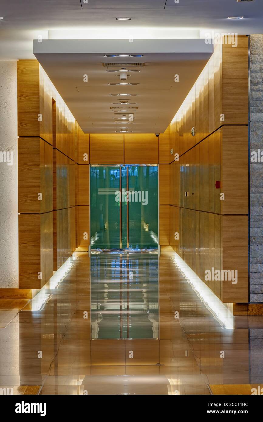entrance into a new luxury apartment building Stock Photo - Alamy