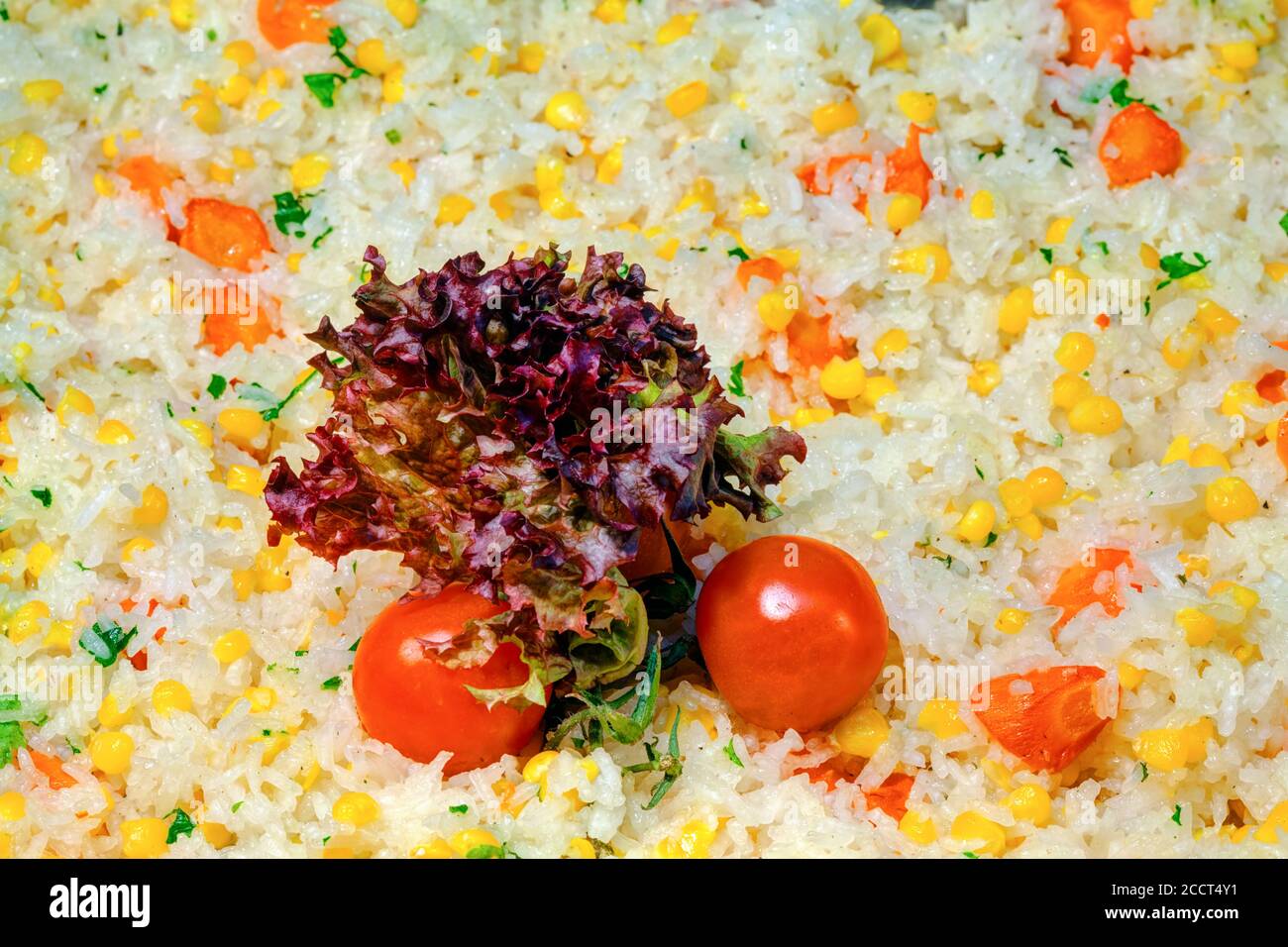 decorated risotto with vegetables Stock Photo - Alamy
