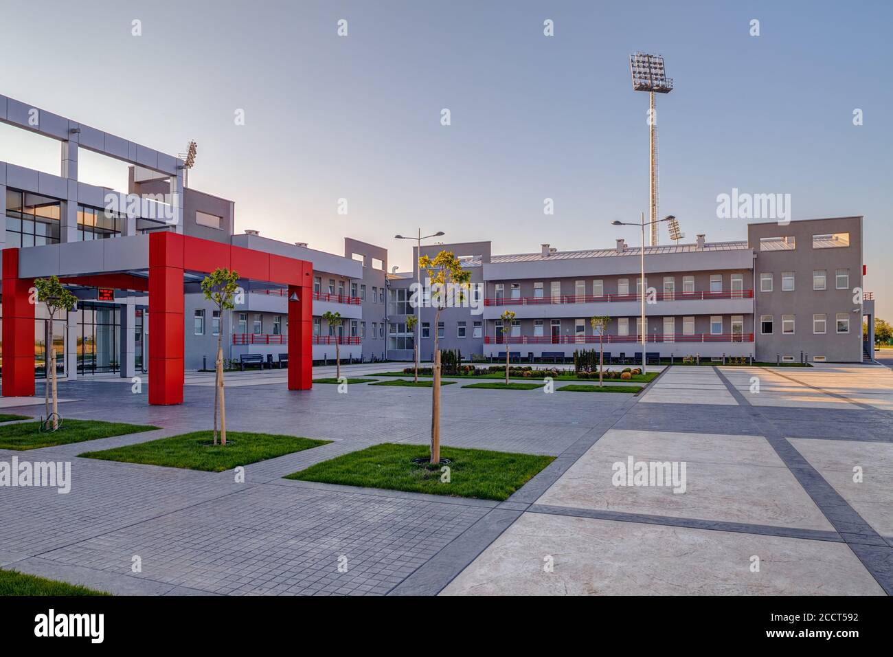 the main entrance to the modern building Stock Photo - Alamy
