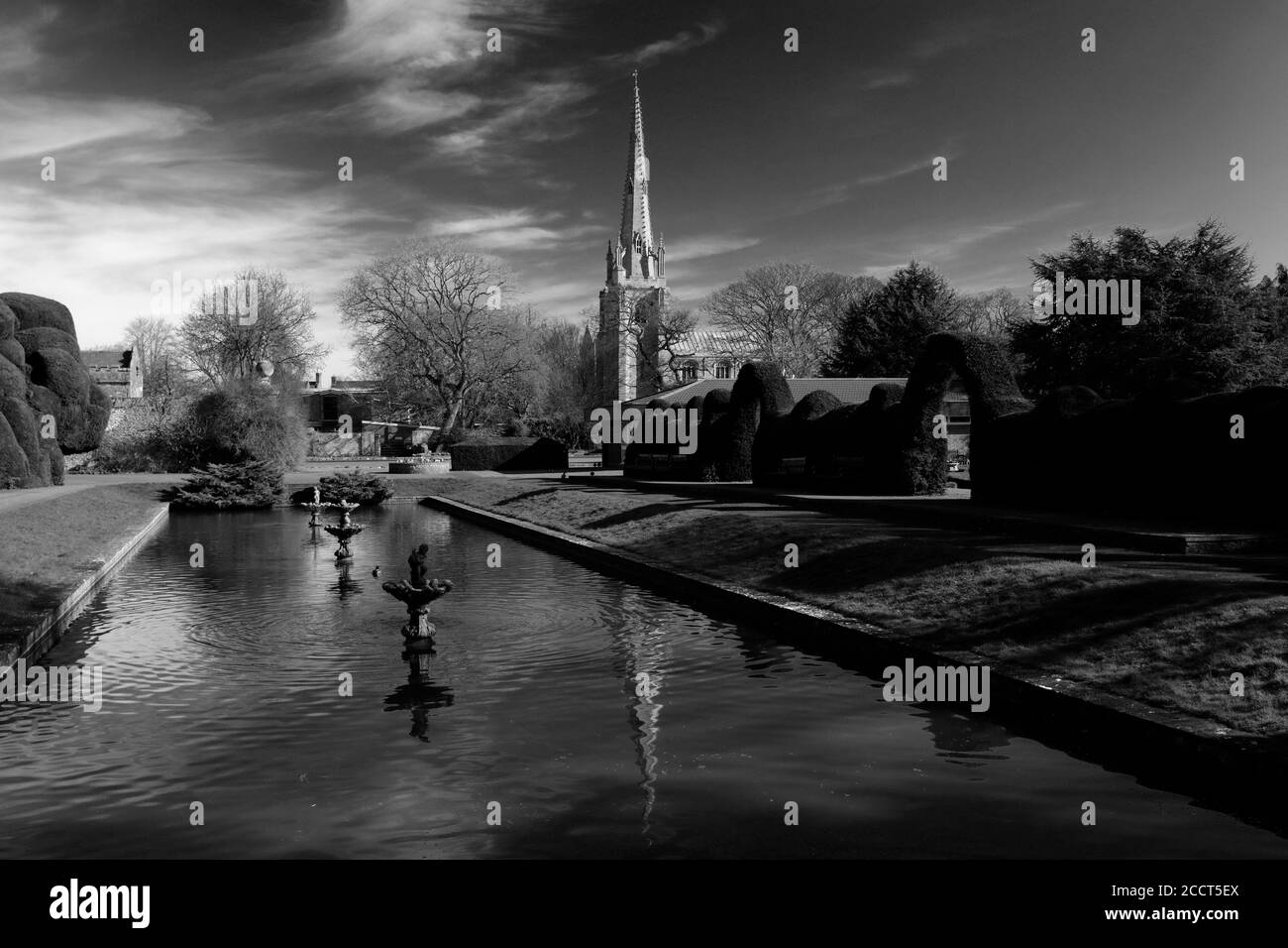 Summer; Ayscoughfee Hall and gardens; Spalding town; Lincolnshire ...