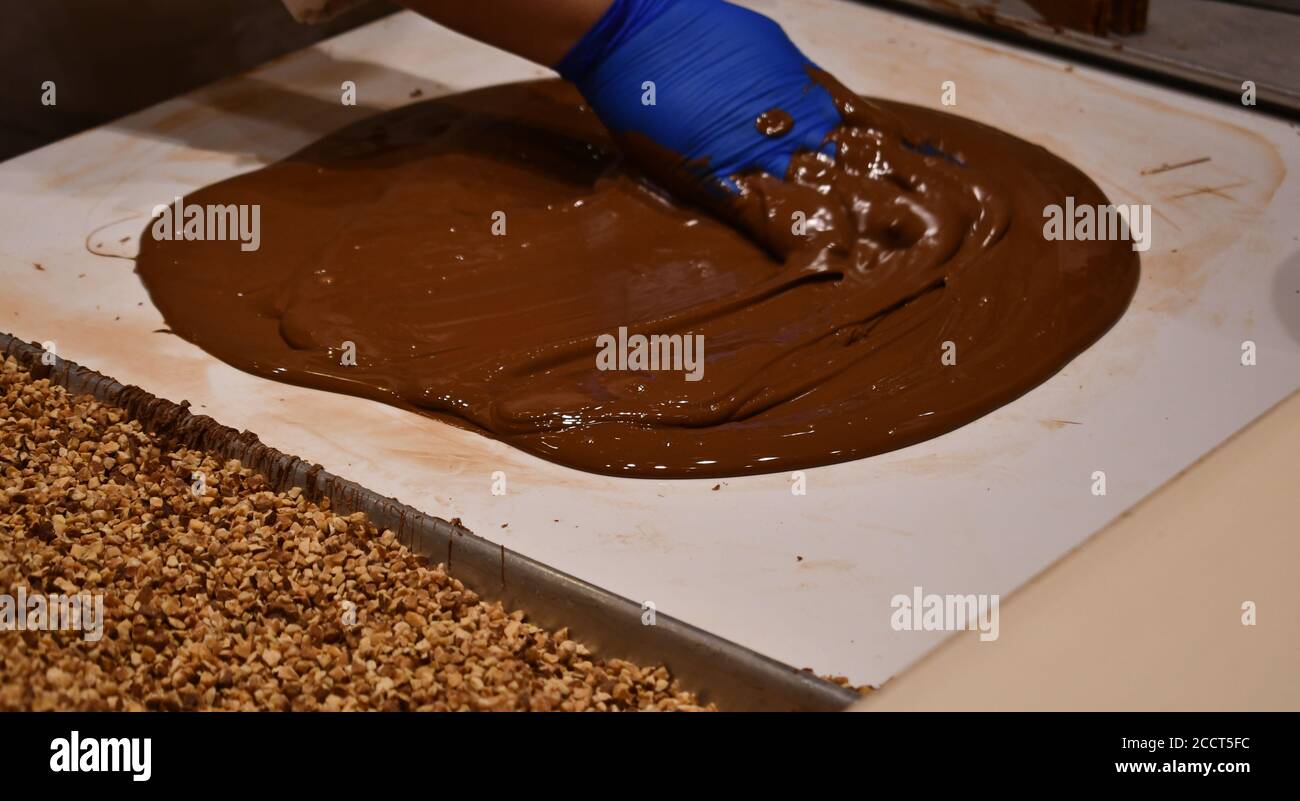 Closeup shot dripping chocolate hi-res stock photography and images - Alamy