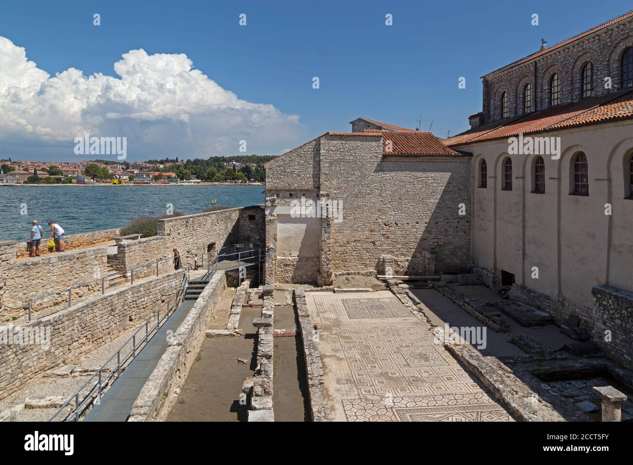 mosaic floor of the first Basilica, Euphrasian Basilica, UNESCO world ...