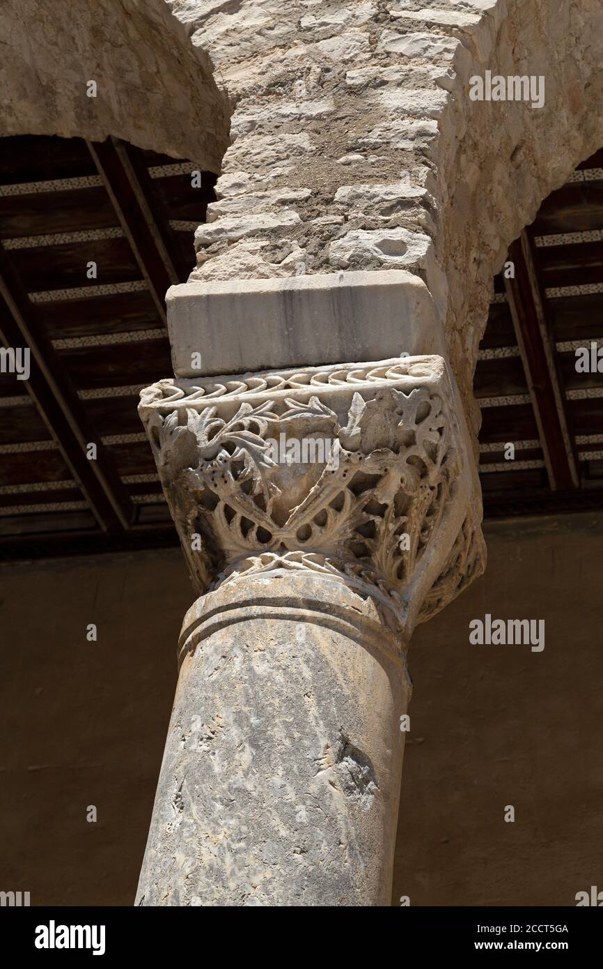 pillar, Atrium, Euphrasian Basilica, UNESCO world heritage, Porec ...