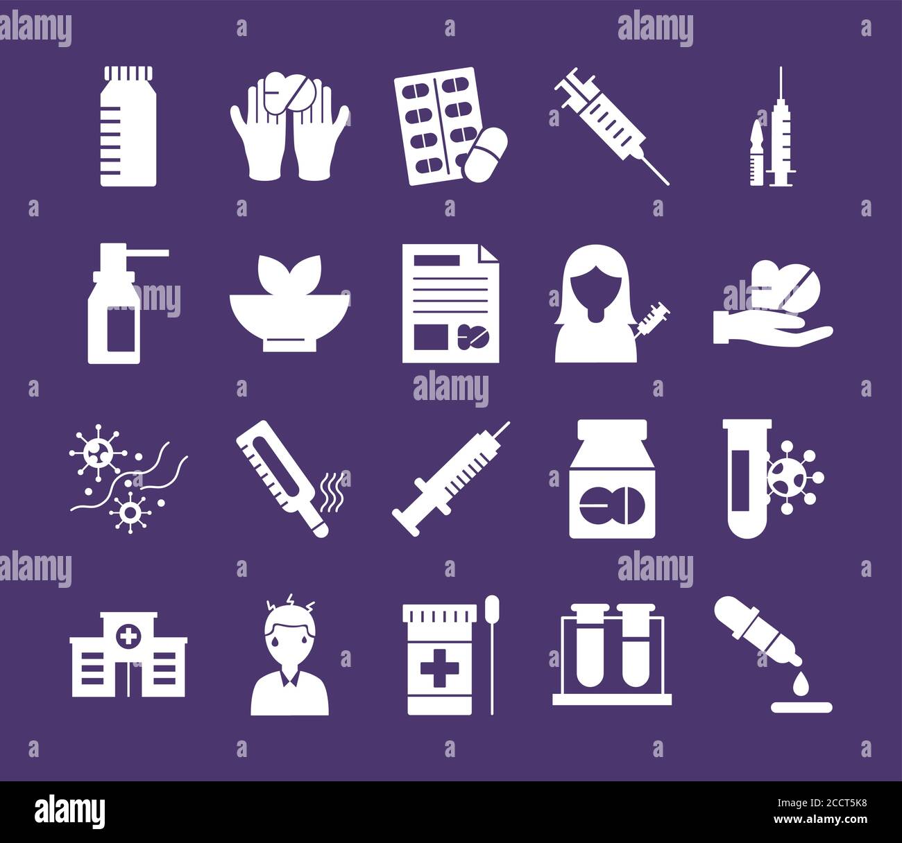 bundle of twenty medical set icons vector illustration design Stock ...