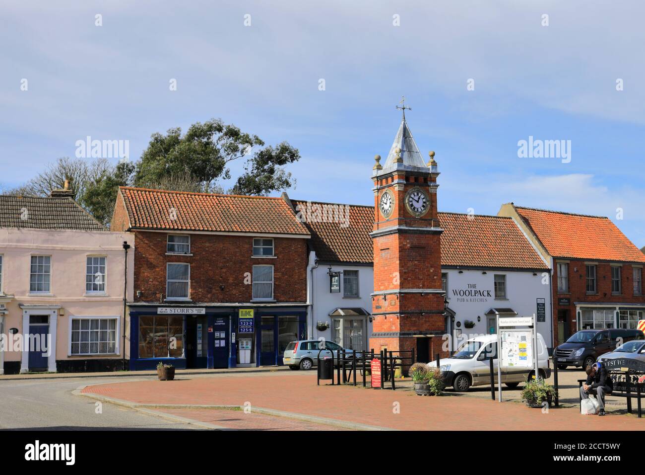 The Clock Tower, Market place, Wainfleet All Saints town, East Lindsey ...